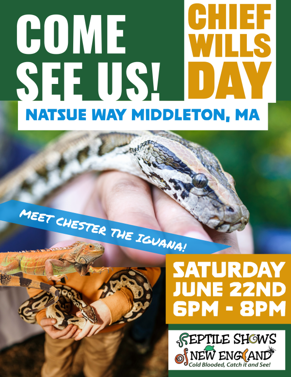 6/22/24 Chief Will’s Day in Middleton MA. 6-8 | Reptile Shows of New ...